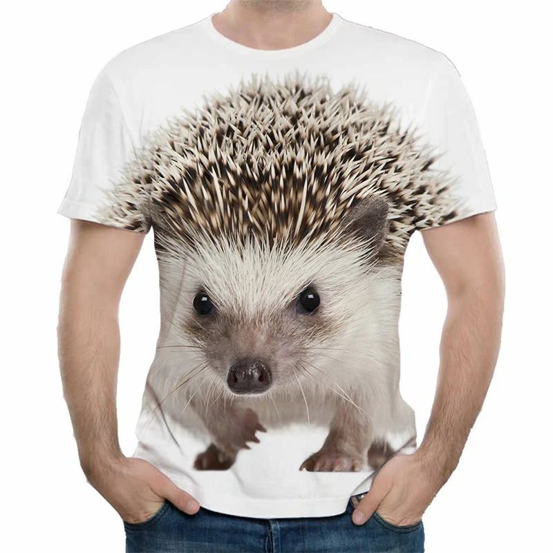 Funny-Cute-Hedgehog-T-Shirts-3D-Print-Streetwear-Men-Women-Casual ...