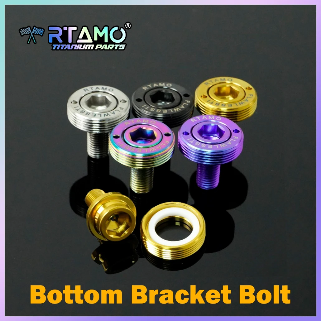 RTAMO Gr5 Titanium Bolt M8x15 Bottom Bracket Bolts Crank Cap Center ...