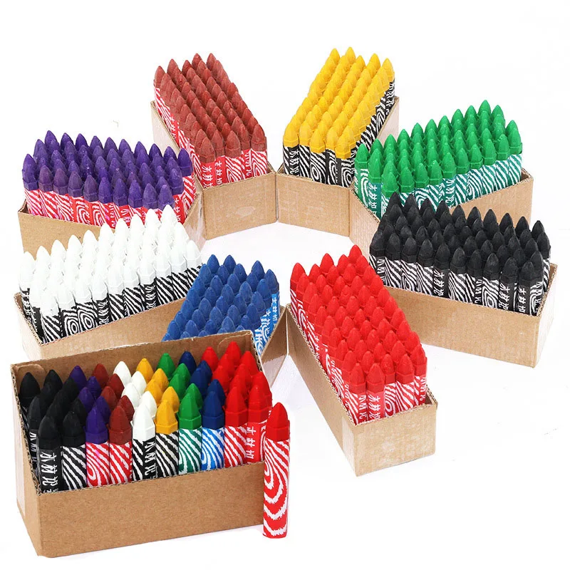 50 Pieces of Wood Marker Crayons Stone Rough Surface Cloth Wall Special ...