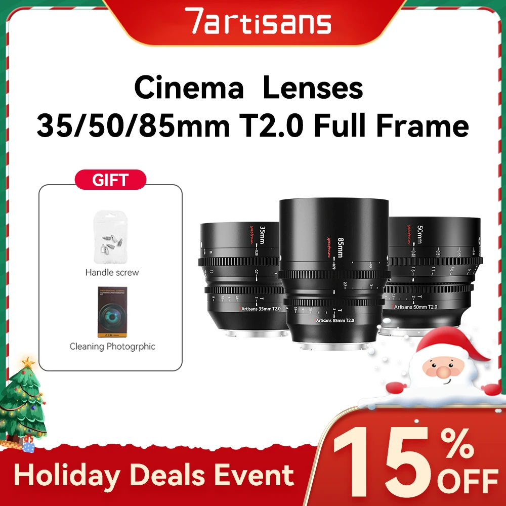7artisans 7 Artisans 35mm 50mm 85mm T2.0 Full Frame Cinema Lenses For Sony E Fx3 Leica Sigma L ...