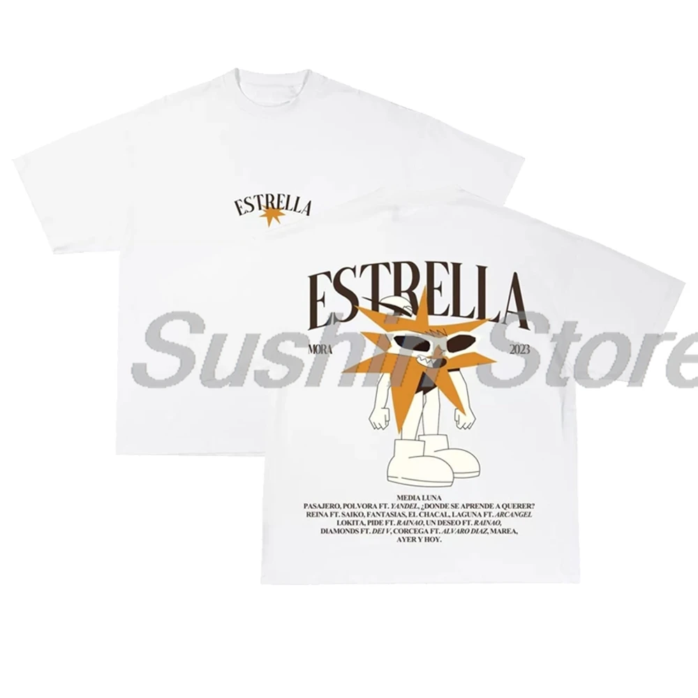 Mora-Estrella-Merch-Camiseta-de-algod-n-de-manga-corta-con-cuello ...
