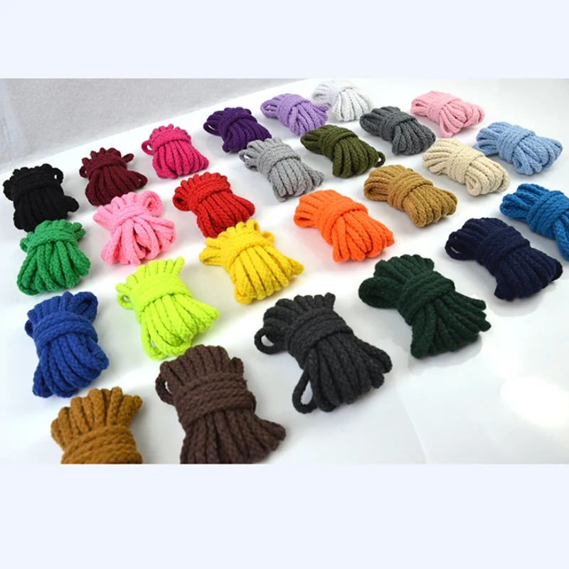 10meter 7mm Colored Twisted Cord Rope 100% Cotton Woven Rope Cords ...