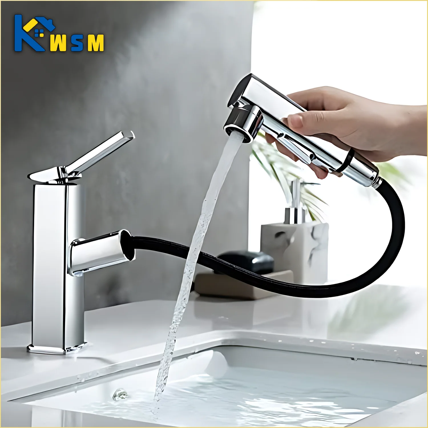 3-Patterns-Bathroom-Pull-Out-Taps-Faucet-with-Pull-Down-Spray-Swivel ...