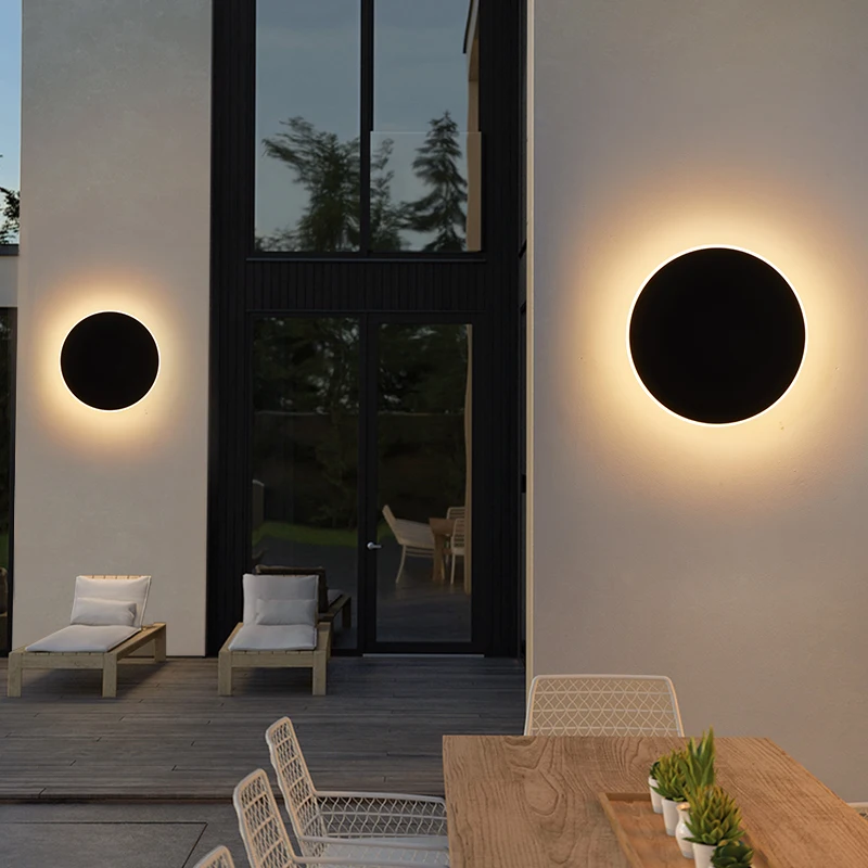 Nordic Round Wall Light Outdoor Waterproof Porch Light Entry Corridor ...