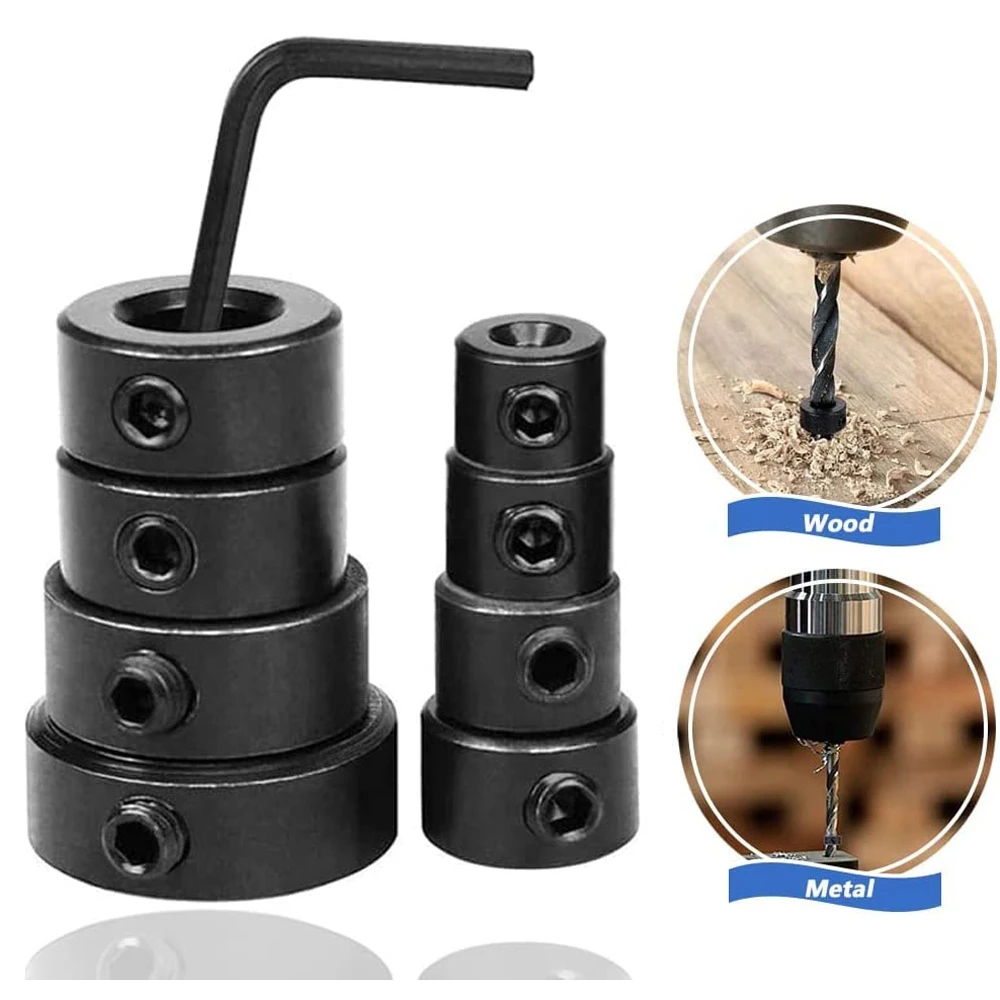 Drill-Depth-Stop-Bit-Collar-Set-Adjustable-Positioner-Limit-Ring-Allen ...