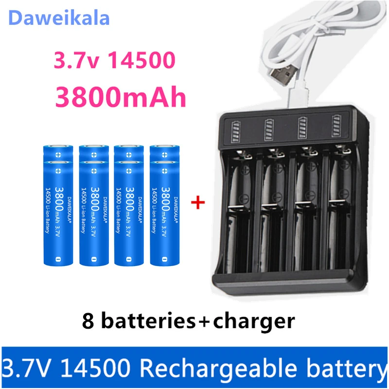 3.7v 1200mah Rechargeable 14500 Li Ion Battery - 2023 New 14500 Li-ion ...