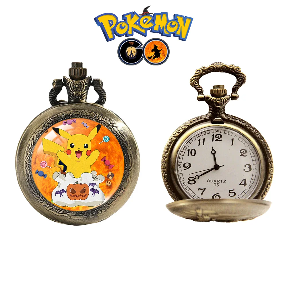Pok-mon-Halloween-Limited-Pocket-Watch-Pikachu-Cartoon-Anime-Charizard ...