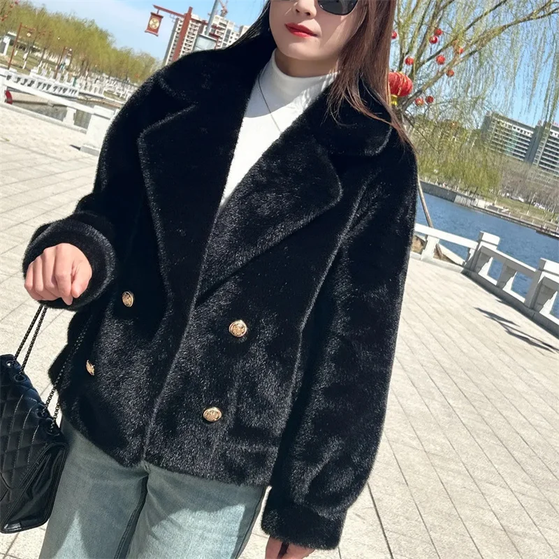 2025 nouveau manteau de fourrure de vison automne hiver fourrure ...