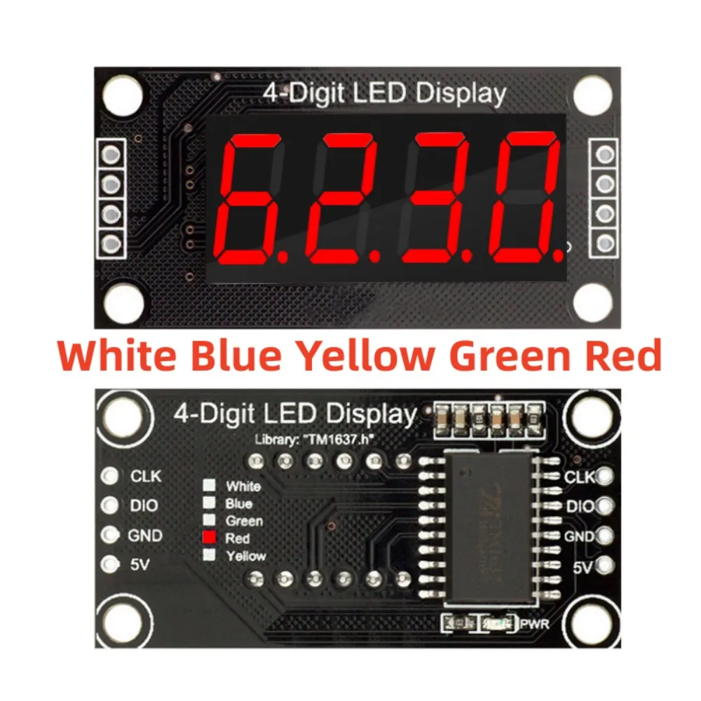 TM1637 LED Display Module 4 Digit 7 Segment 0.56 inch Time Clock ...