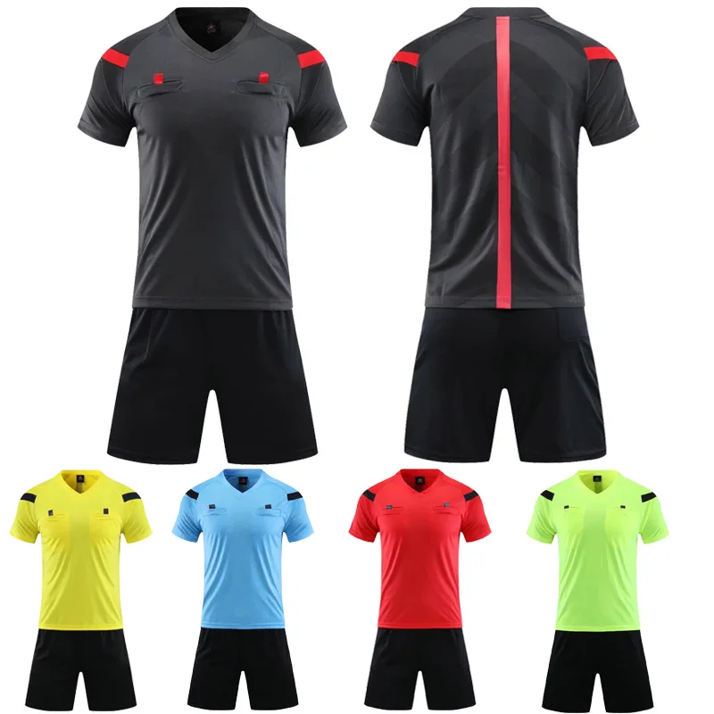 Professional-Men-Referee-Uniforms-Soccer-Men-Football-Jerseys-Shorts ...