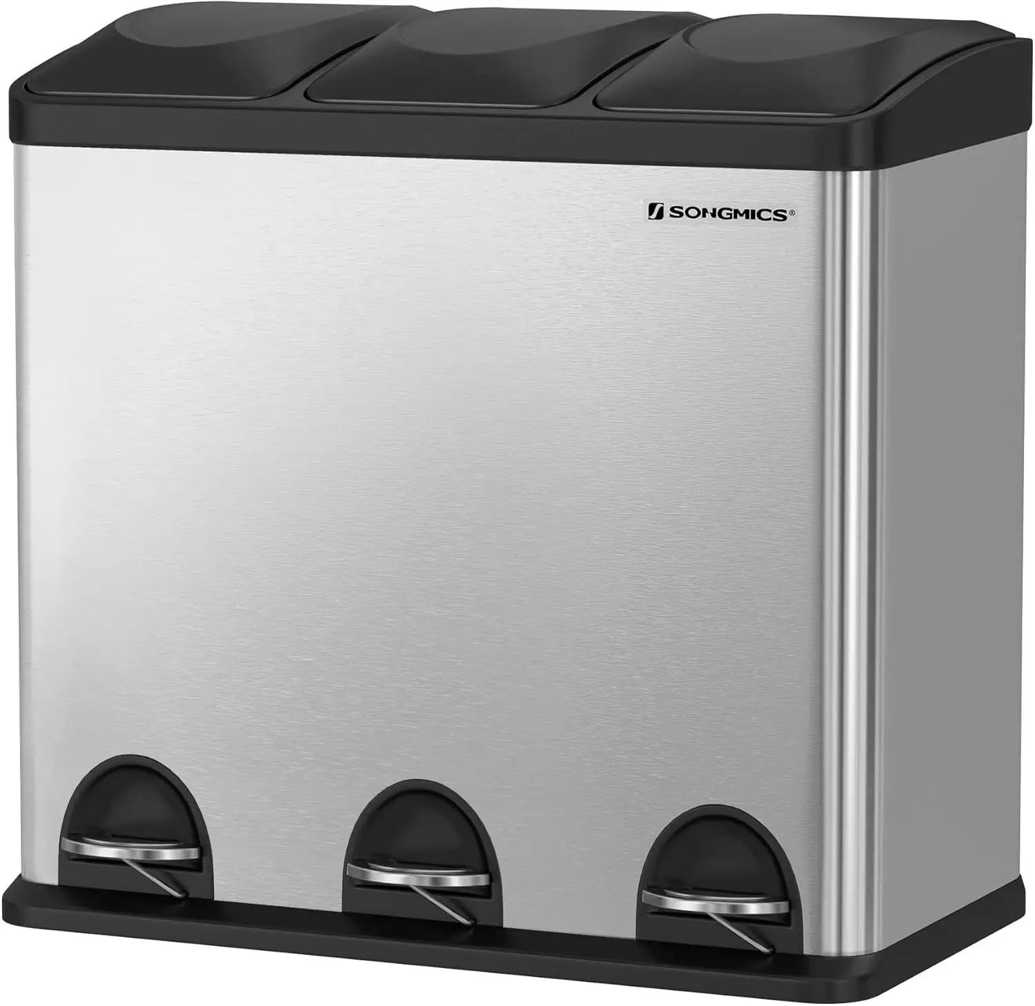 54L-Recycling-Bin-Rubbish-Bin-Steel-Pedal-Bin-with-3-Sections-Inner ...