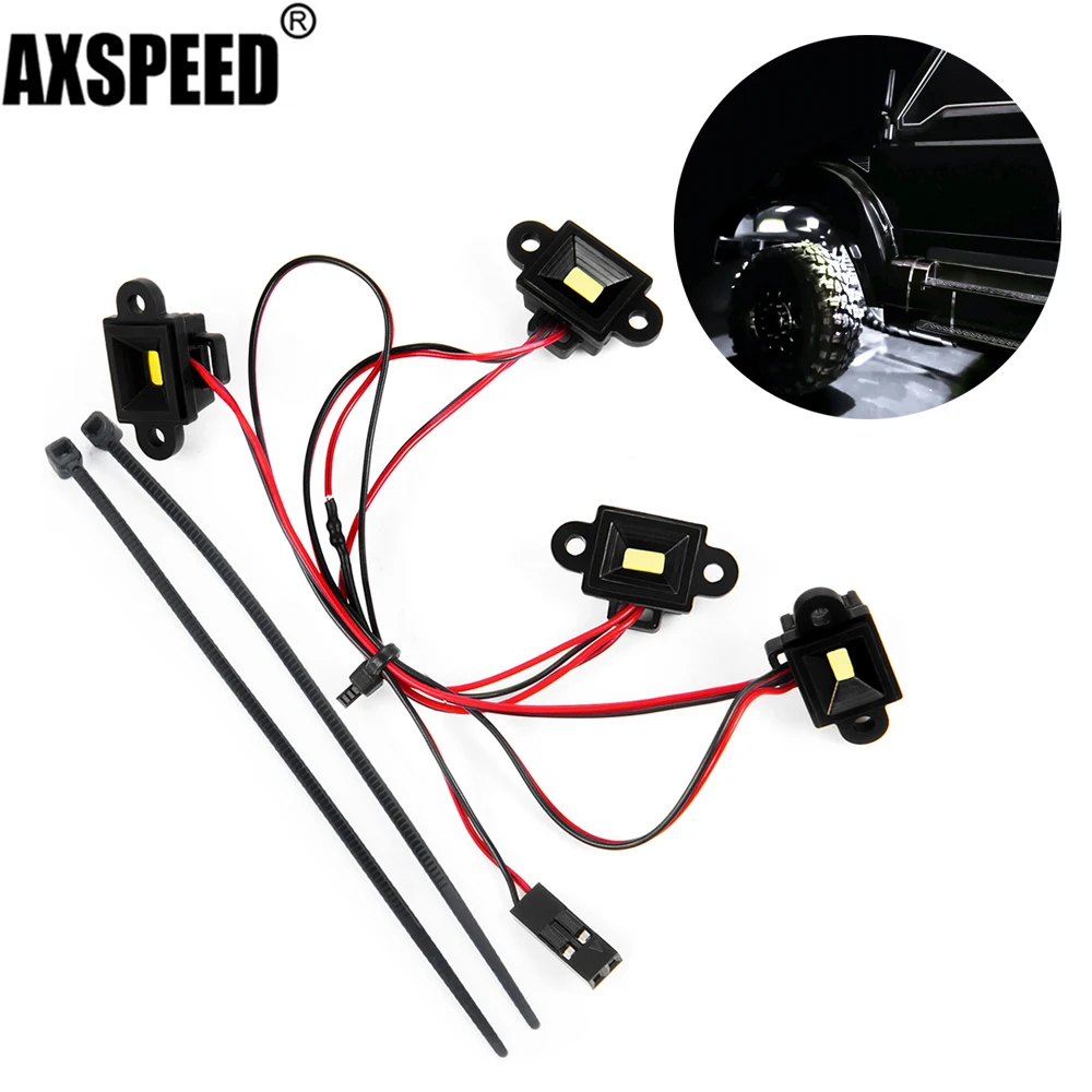 AXSPEED RC Car 4/8/10 LED Wheel Eyebrow Light Chassis Lights Spotlight ...