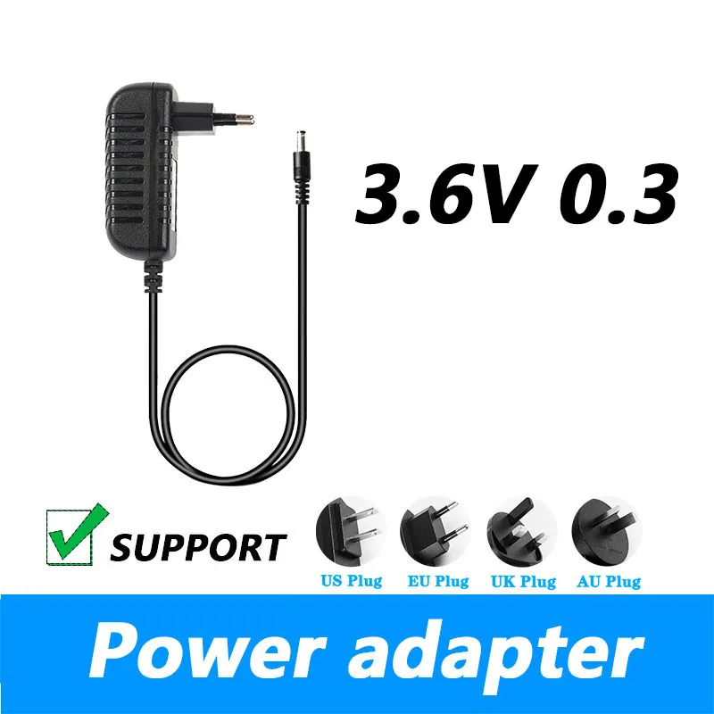 220V To DC 3.6V 0.3A Power Cord Adapter 3.6V 300mA Massager Speaker ...