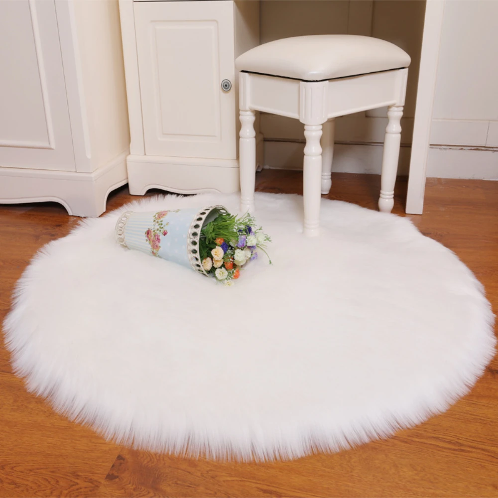 Faux-Fur-Long-Wool-Carpet-Floor-Mat-Bedroom-Living-Room-Window-Cushion ...