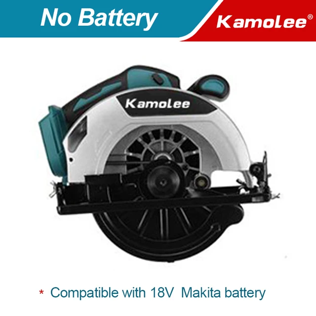 Kamolee 가정용 DIY 전기 원형 톱, 마키타 18V 배터리 호환, 7 인치, 21V, 6.0Ah, 6000mAh
