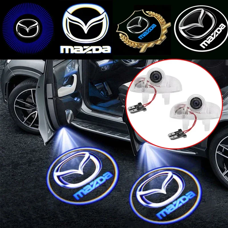 2PCS LED Car Door Projector Welcome Lights Decor for Mazda Mazda6 2009 ...