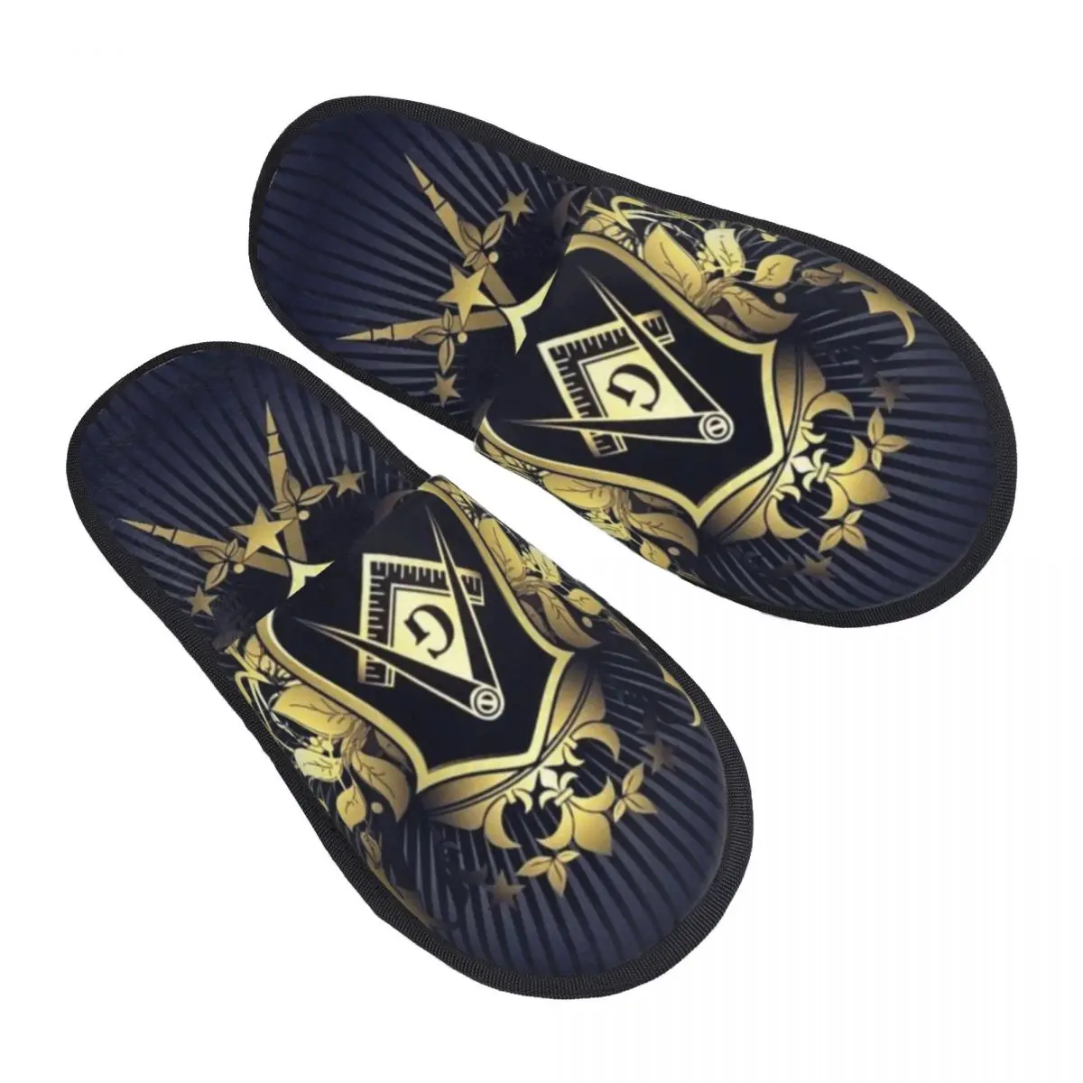 Custom Print Women Freemasonry House Slippers Soft Warm Masonic Mason ...