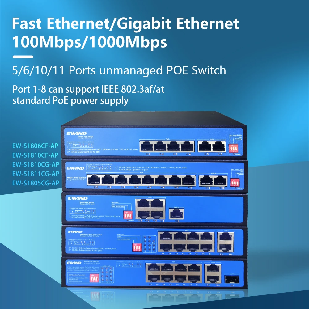 Gigabit Poe Switch With Sfp Unmanaged 1000m Poe Switch Ai Smart Ethernet Switch For Huawei For ...