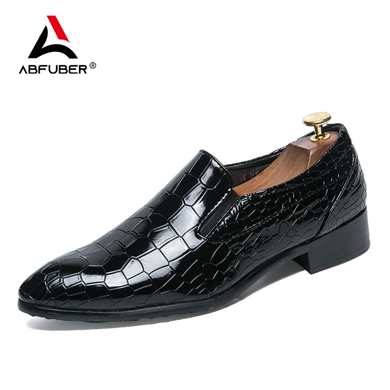 Luxury-Fashion-Crocodile-Pattern-Leather-Men-Shoes-Pointed-Toe-Casual ...
