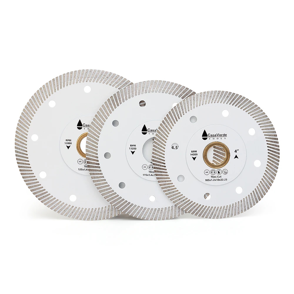 Casaverde 2pc/Lot 105mm-125mm Super Tile Cutting Blade Turbo Porcelain ...