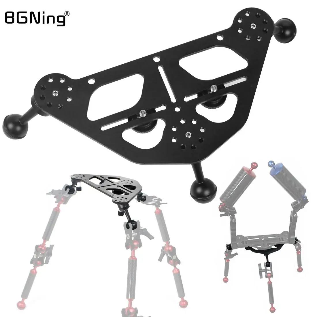 Upgraded Tray Diving DSLR Camera Triangular Gimbal Rig Mount for GoPro ...