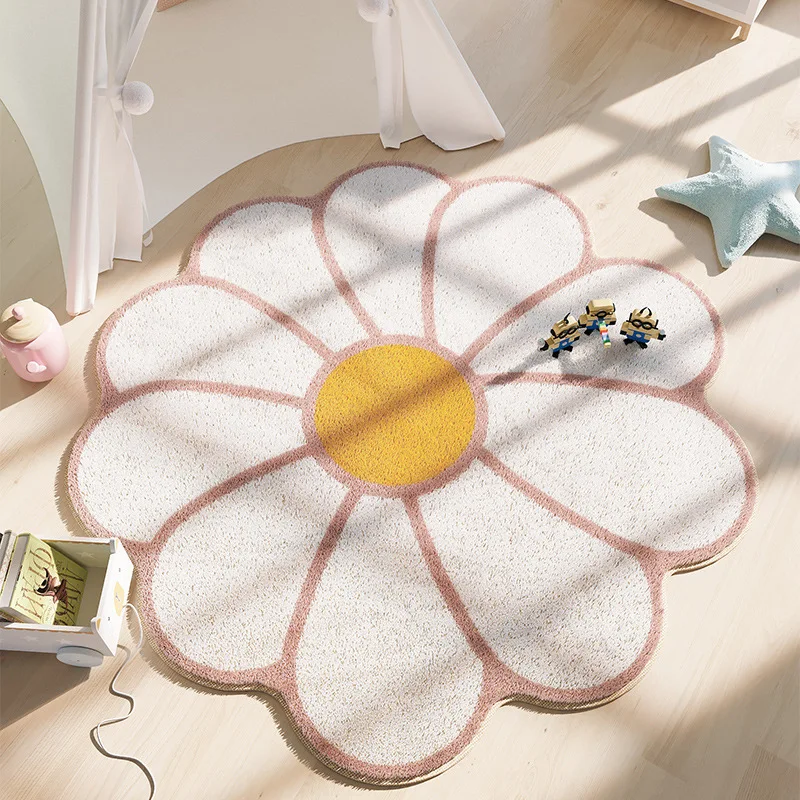 Bedroom-girl-heart-flower-carpet-Round-imitation-cashmere-living-room ...