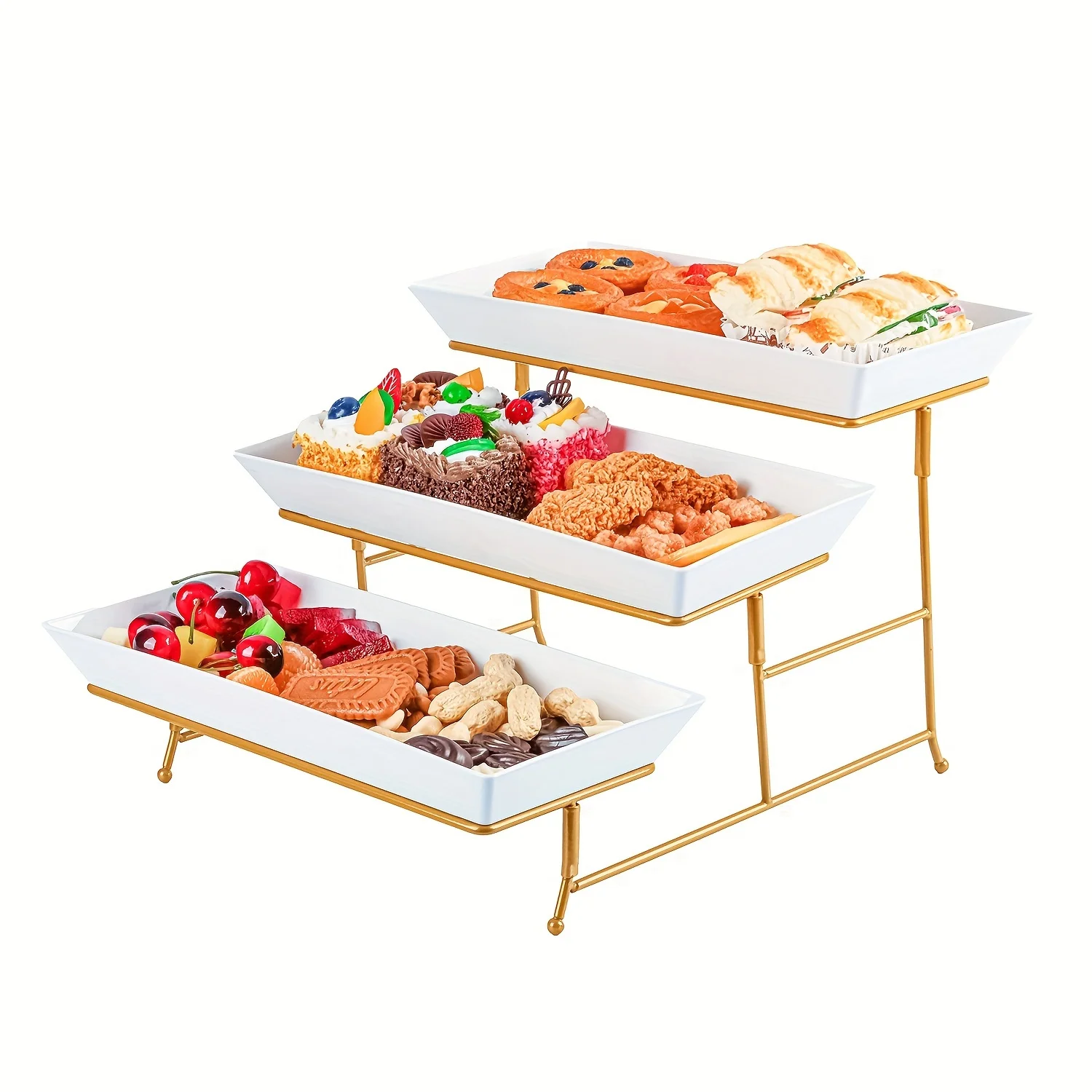 1PCS-Three-layer-Fruit-Tray-Rack-Buffet-Table-Cold-Plate-Creative-Fruit ...