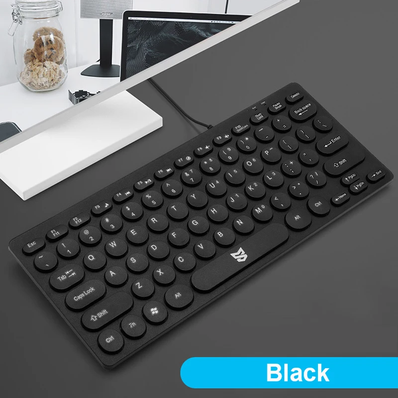 Mini-Wired-Keyboard-78-Keys-USB-Gamer-PC-keypad-Ergonomic-Office-home ...
