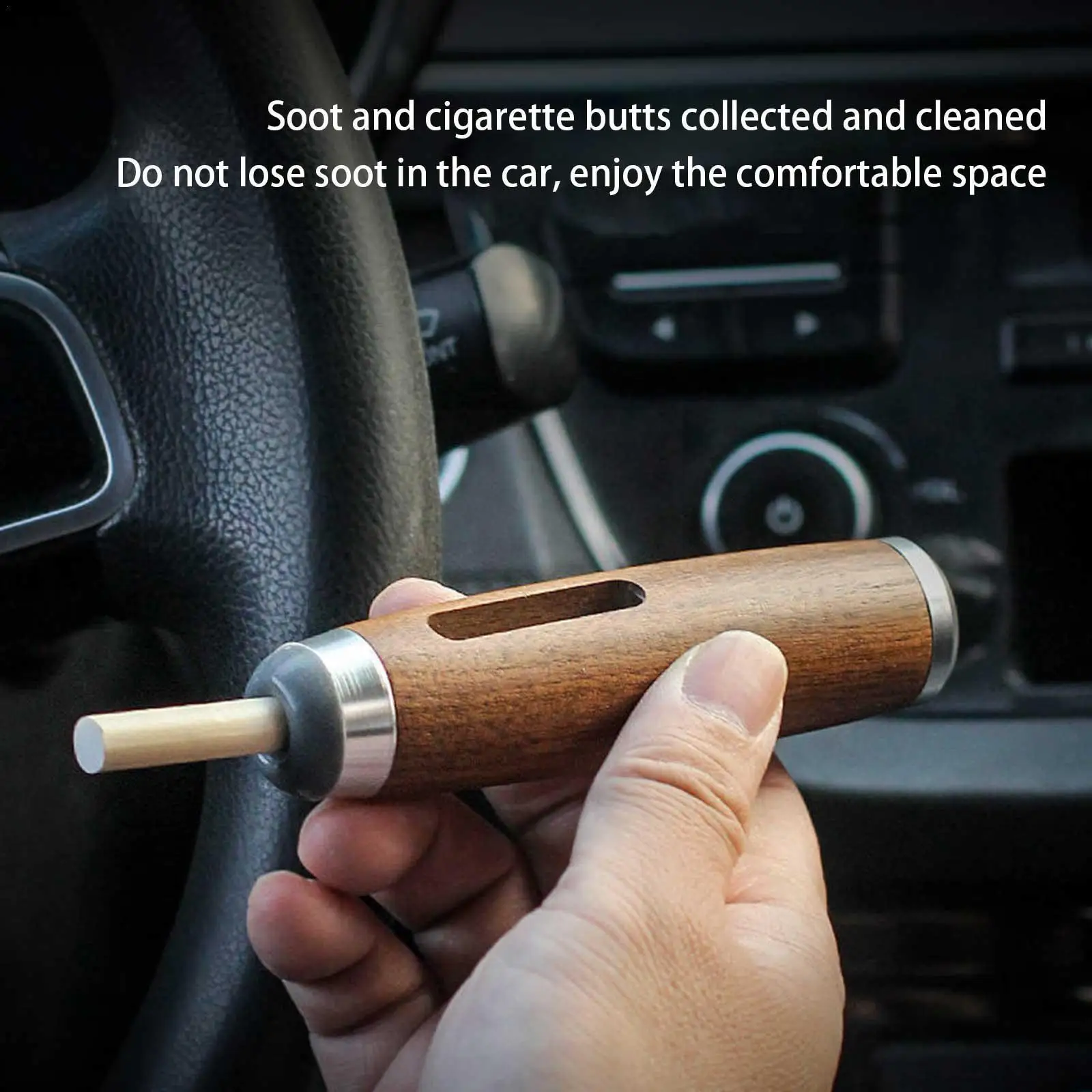 Dust-free-Smoking-Car-Ashtray-Wooden-Car-Portable-Smoke-Cigarette-Mini ...
