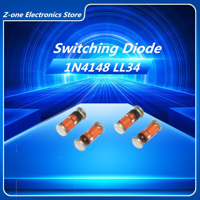 100PCS Switching Diode LL4148 1N4148 SMD Glass Cylinder 1206 Package