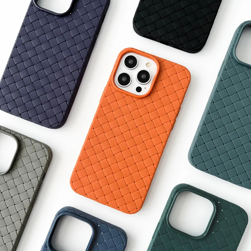 Braided-Textured-Phone-Case-for-IPhone-16-15-14-11-12-13-Pro-Max-Liquid ...