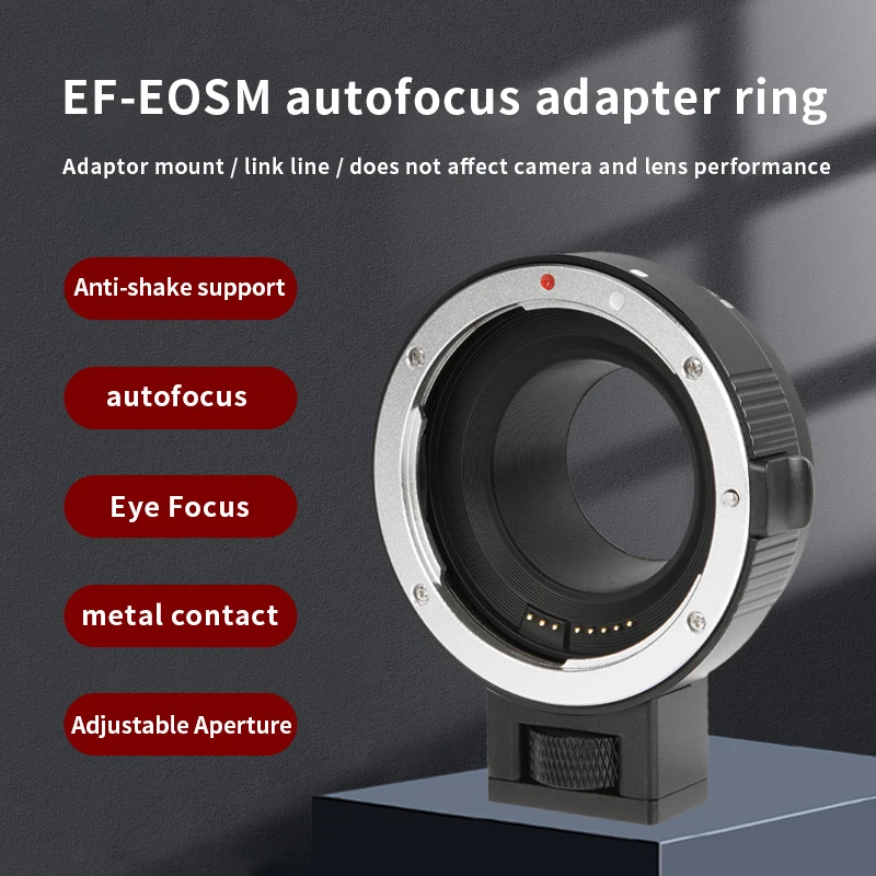EF-EOS M Lens Adapter Electronic Auto-Focus EF to M Mount Adapter for ...