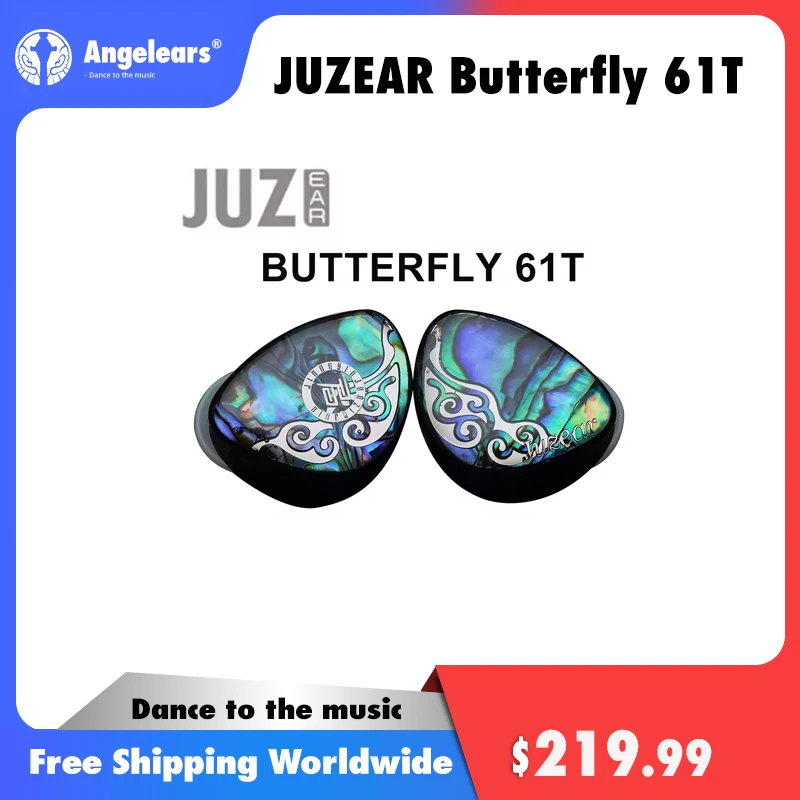 JUZEAR Butterfly61T 6BA+1DD HiFi In-Ear Monitors Earphones Hybrid ...