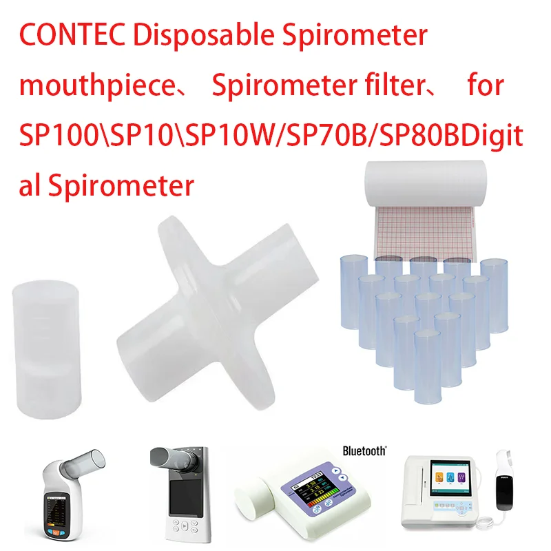 CONTEC Disposable Spirometer Mouthpiece Printing Paper Spirometer Filt ...