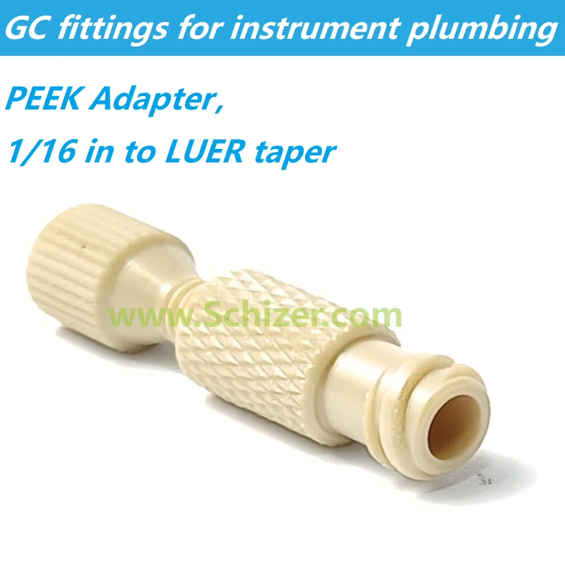 1/16 inch PEEK Tube Adapter to LUER Taper GC HPLC Fittings for ...