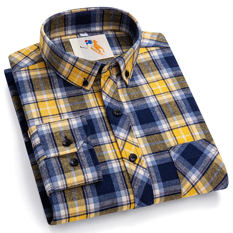 8XL-Klassieke-Plaid-Heren-Flanellen-Shirts-Heren-Lange-Mouw-Casual-Heren-Flanellen-Shirts-Heren ...
