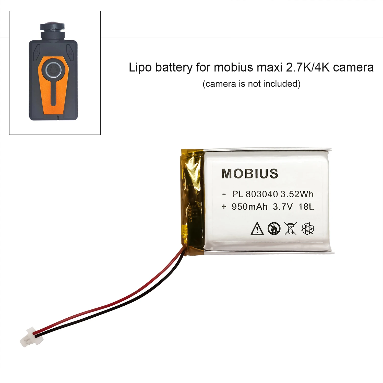 950mah-3-7V-Pure-Lipo-Battery-803040-Polymer-Lithium-Ion-Li-ion-for ...