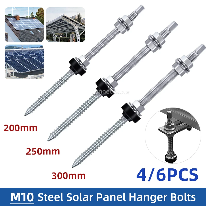 304-Stainless-Steel-Solar-Mounting-Hanger-Bolts-Photovoltaic-Solar ...