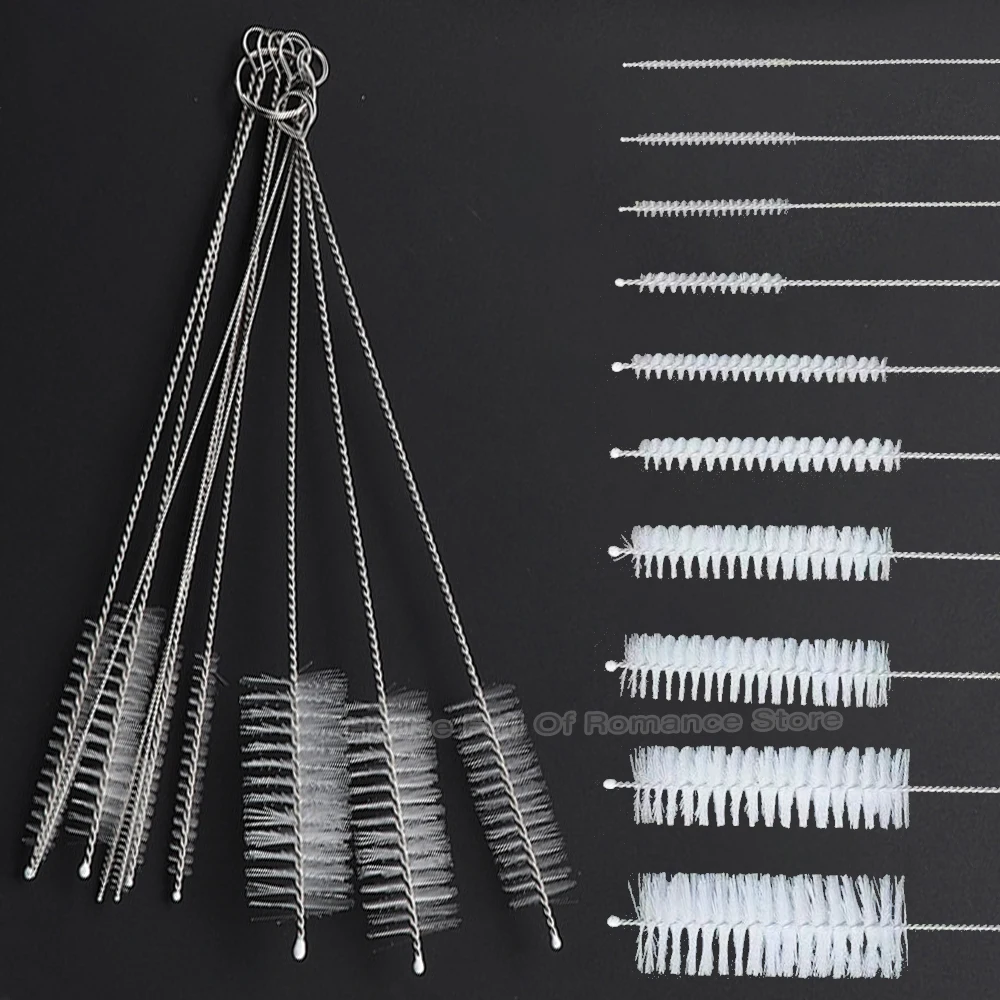 Long Straw Brush Set Nylon Long Handle Pipe Tube Cleaner Multi-use Cup ...