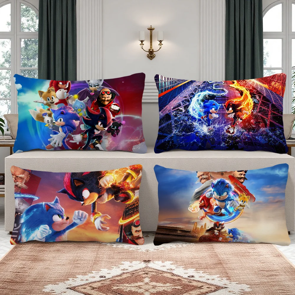 Anime cushion cover Rectangle S-SoNic Pillow Case the H-Hed Printing ...