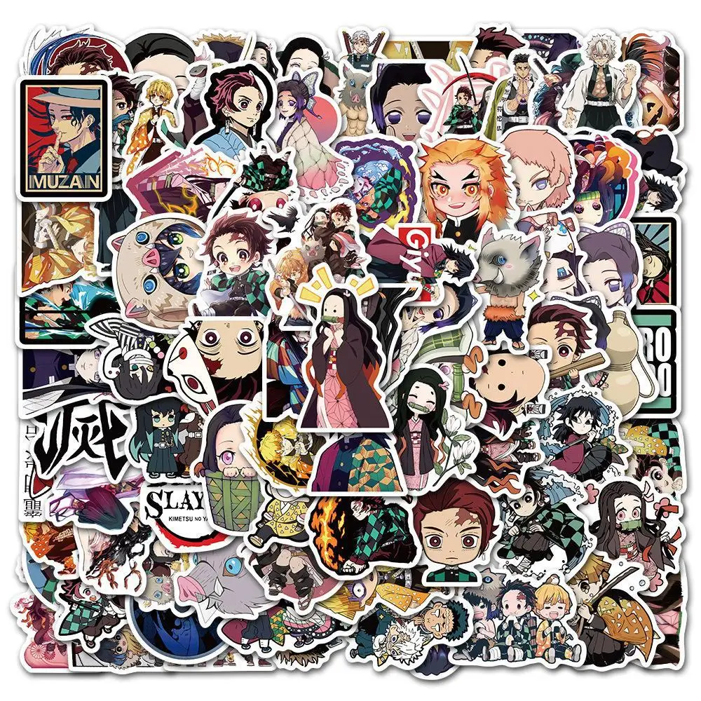 100pcs-Varied-Anime-Graffiti-Stickers-Attack-on-Titan-Demon-Slayer ...