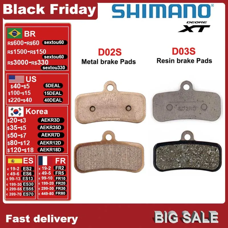 bike bicycle D02S D03S hydraulic disc brake Pads resin pad Metal Pad ...