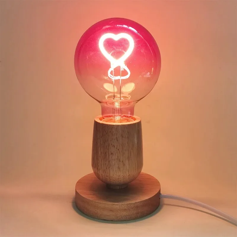 LED-Filament-Light-Bulb-Gradient-Pink-Romantic-Ambience-Light-E27-Heart ...