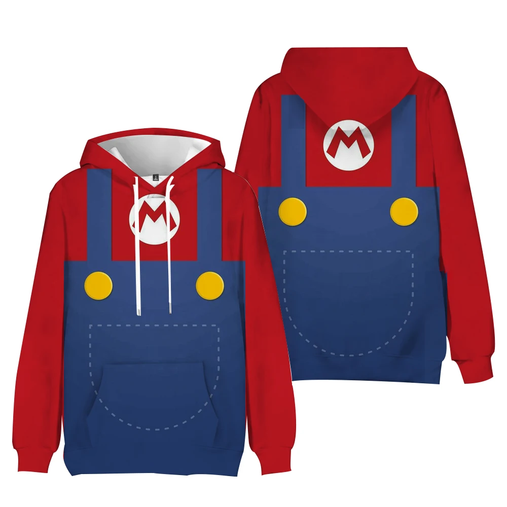 Super Mario Bros. Super Mario Mario Sudadera con capucha informal Ropa ...