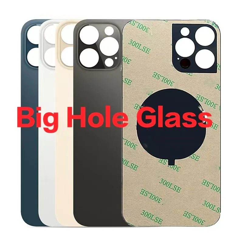 Original Big Hole Back Glass Cover For iPhone X XR XS 11 12 13 14 Pro ...