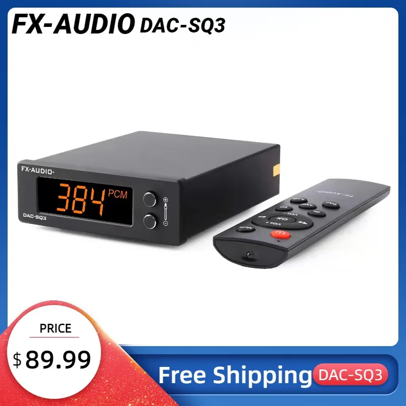 FX AUDIO DAC SQ3 MINI USB DAC ES9038Q2M XMOS XU208 LM49720A PCM 32Bit ...