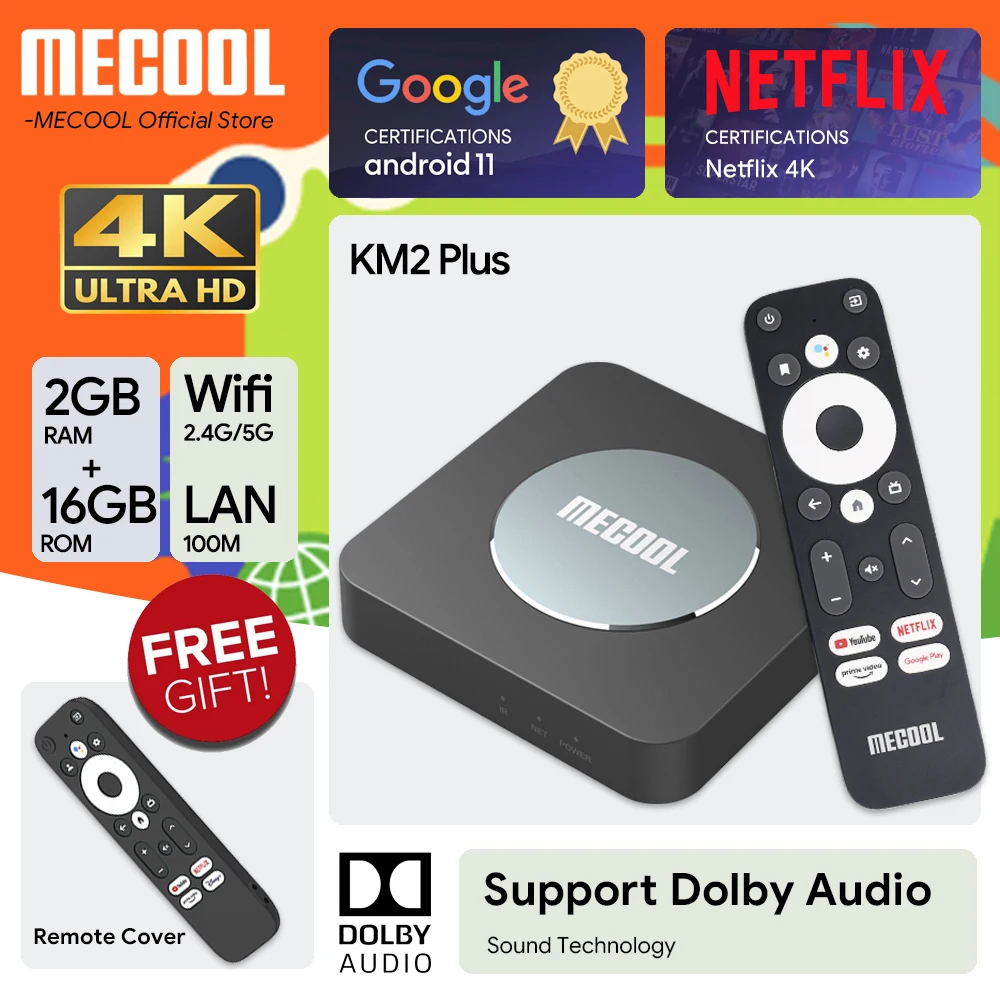 MECOOL-Android-TV-kutusu-KM2-art-4K-Amlogic-S905X4-2G-DDR4-Ethernet ...