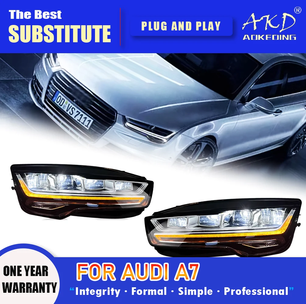 AKD-Head-Lamp-for-Audi-A7-LED-Headlight-2011-2018-Headlights-A7-S7-DRL ...