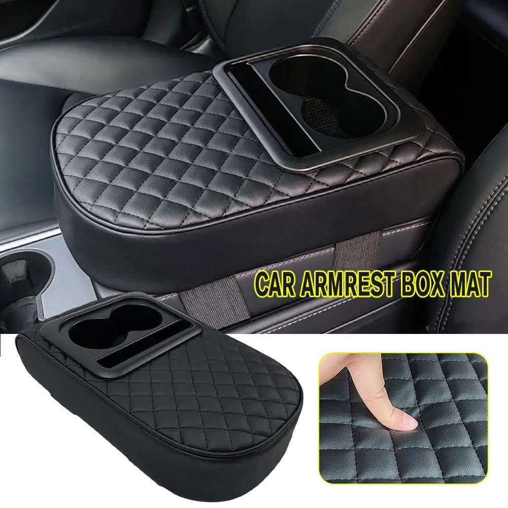 Car-Armrest-Box-Mat-Cup-Mobile-Phone-Holder-Arm-Support-Interior ...