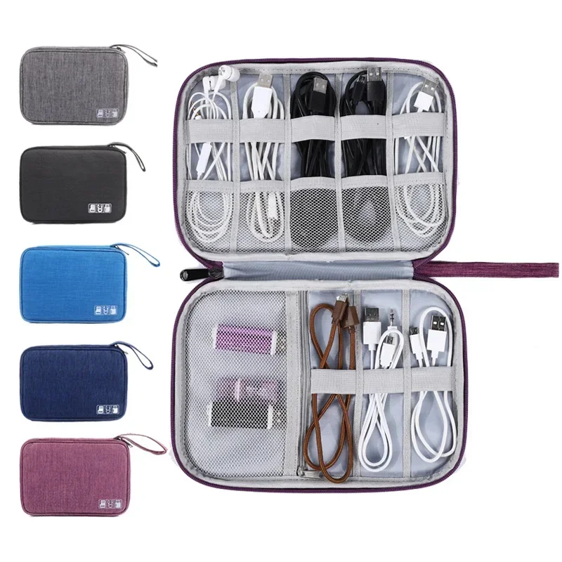 Phone-Cable-Organizer-Portable-Travel-Cable-Bag-Waterproof-USB-Storage ...